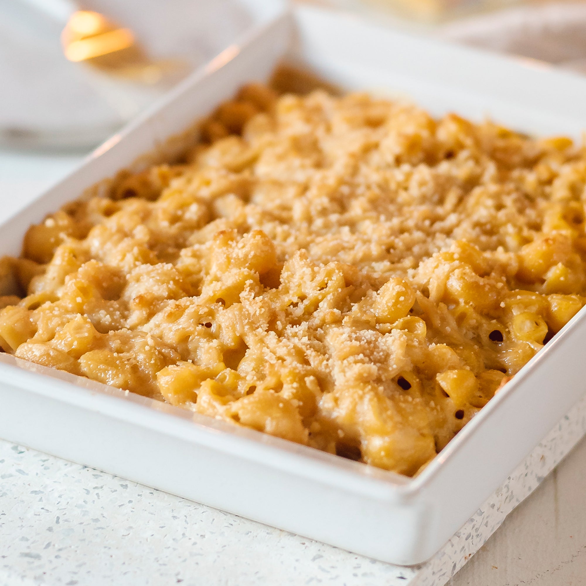 Baked Three 'Cheese' Elbow Pasta – Chickapea