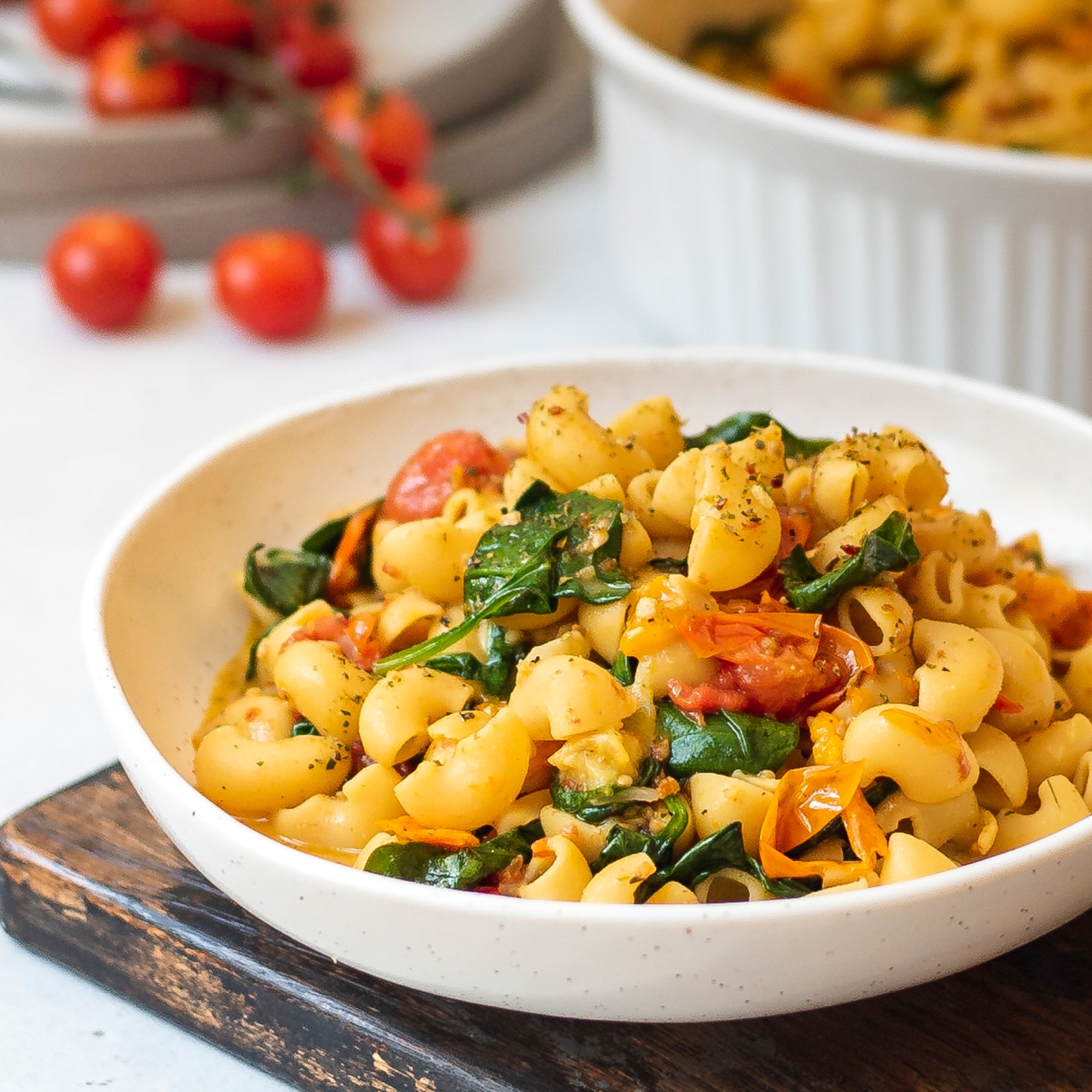 Tomato Feta Elbow Pasta – Chickapea